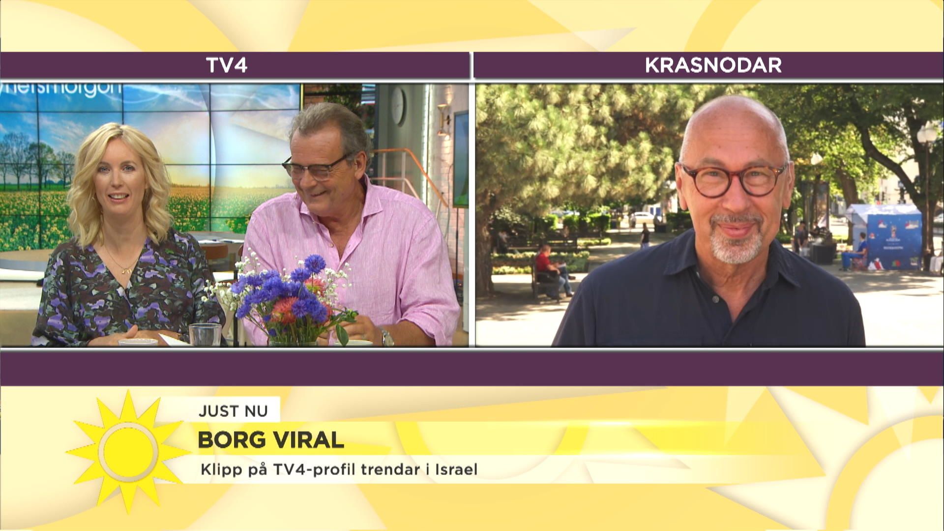 Stefan Borg har blivit viral i Israel ”Nu sprids klippet ...