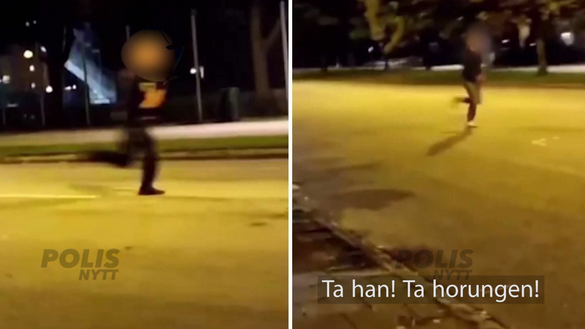 Här skriker polisen ”horunge” åt flyende misstänkt – varnas