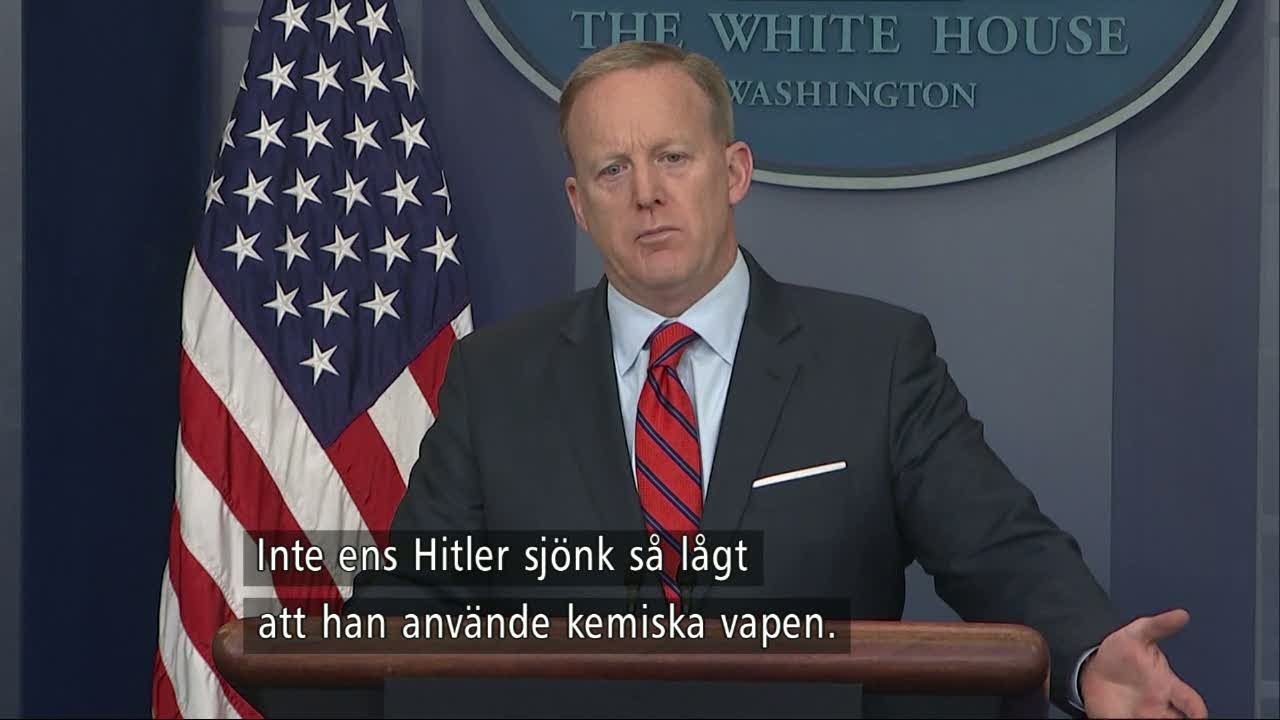 Spicer ber om ursäkt för Hitler-uttalande