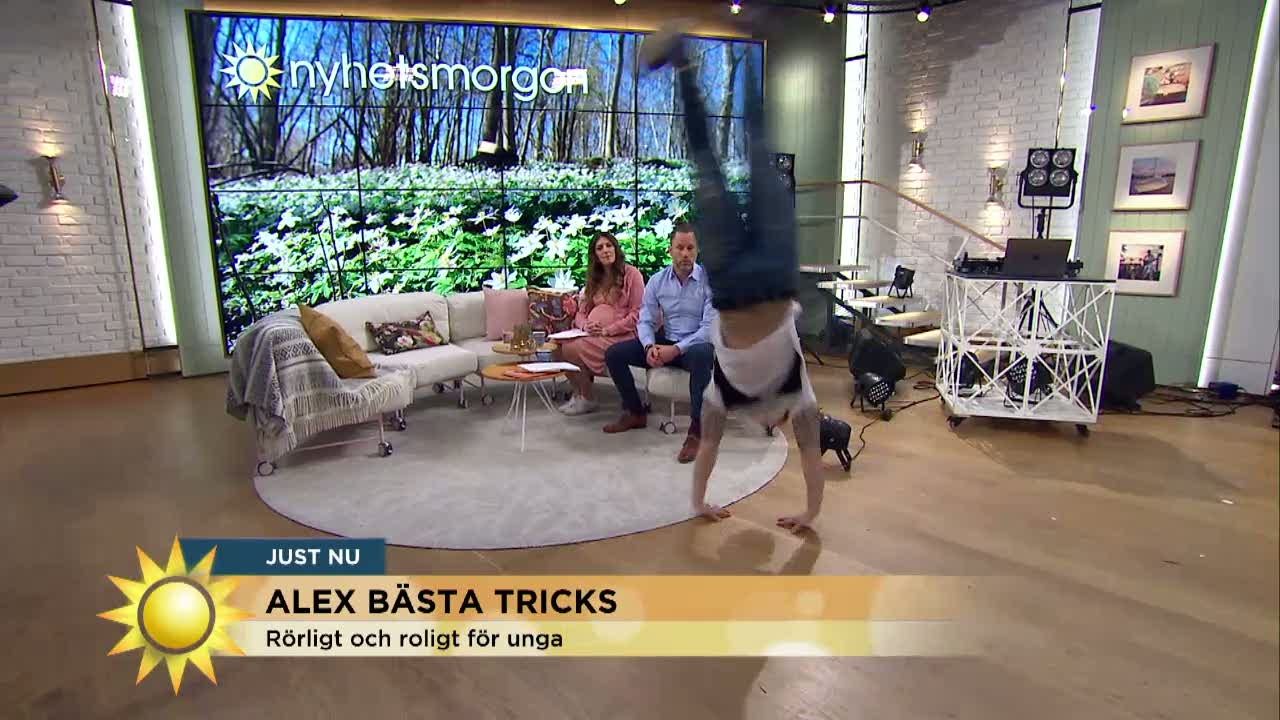 Rackar-Alex lär Peter Jihde göra bakåtvolt - här är trixe...