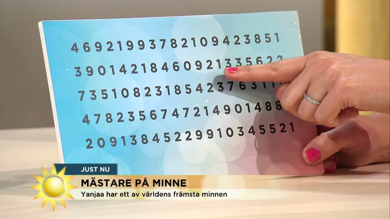Här ska Yanjaa från Talang minnas 100 siffror