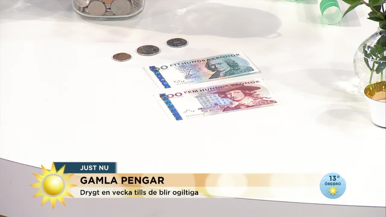 1 vecka kvar - här lämnar du in gamla mynt och sedlar