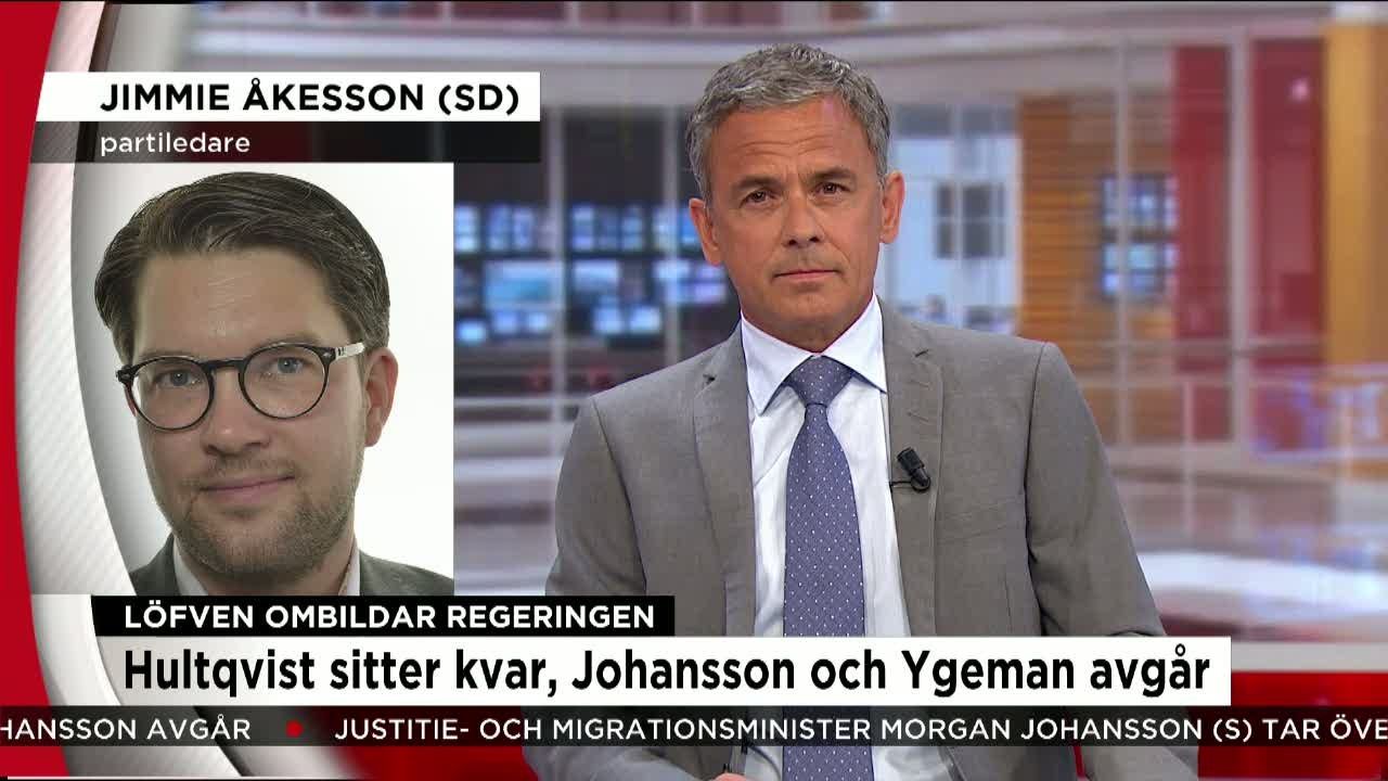 Åkesson besviken - hade förväntat sig att Löfven skulle avgå