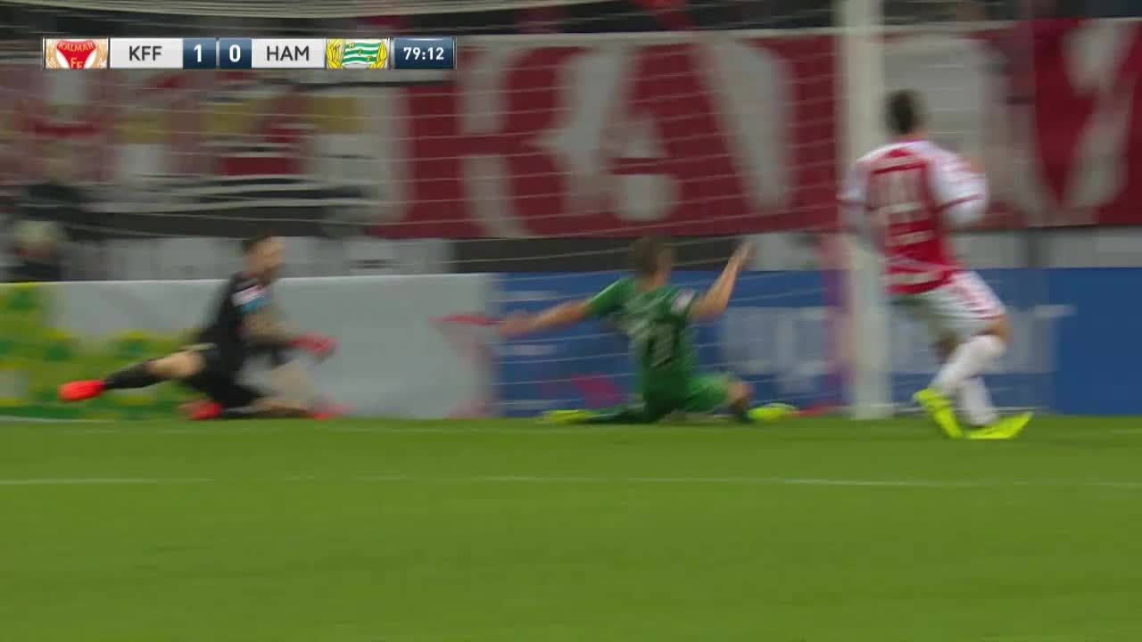 Mats Solheim glidtacklar in bollen i eget mål mot Kalmar