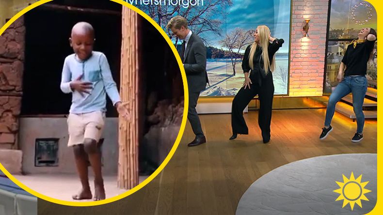 Skrattfest när Maria och Martin lär sig virala dansen Jer...