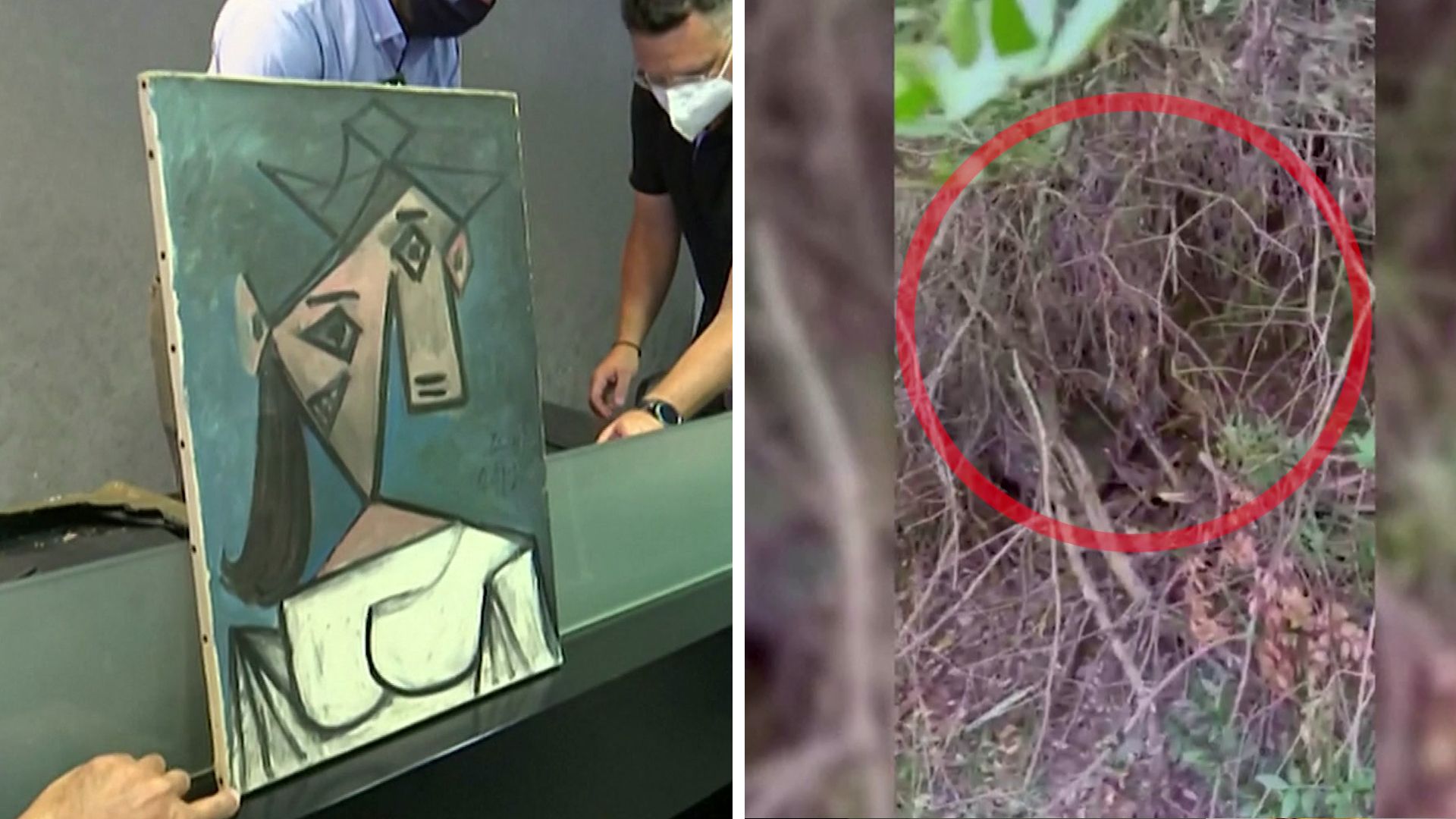 Picasso-tavla återfunnen bland buskar – nio år efter stölden