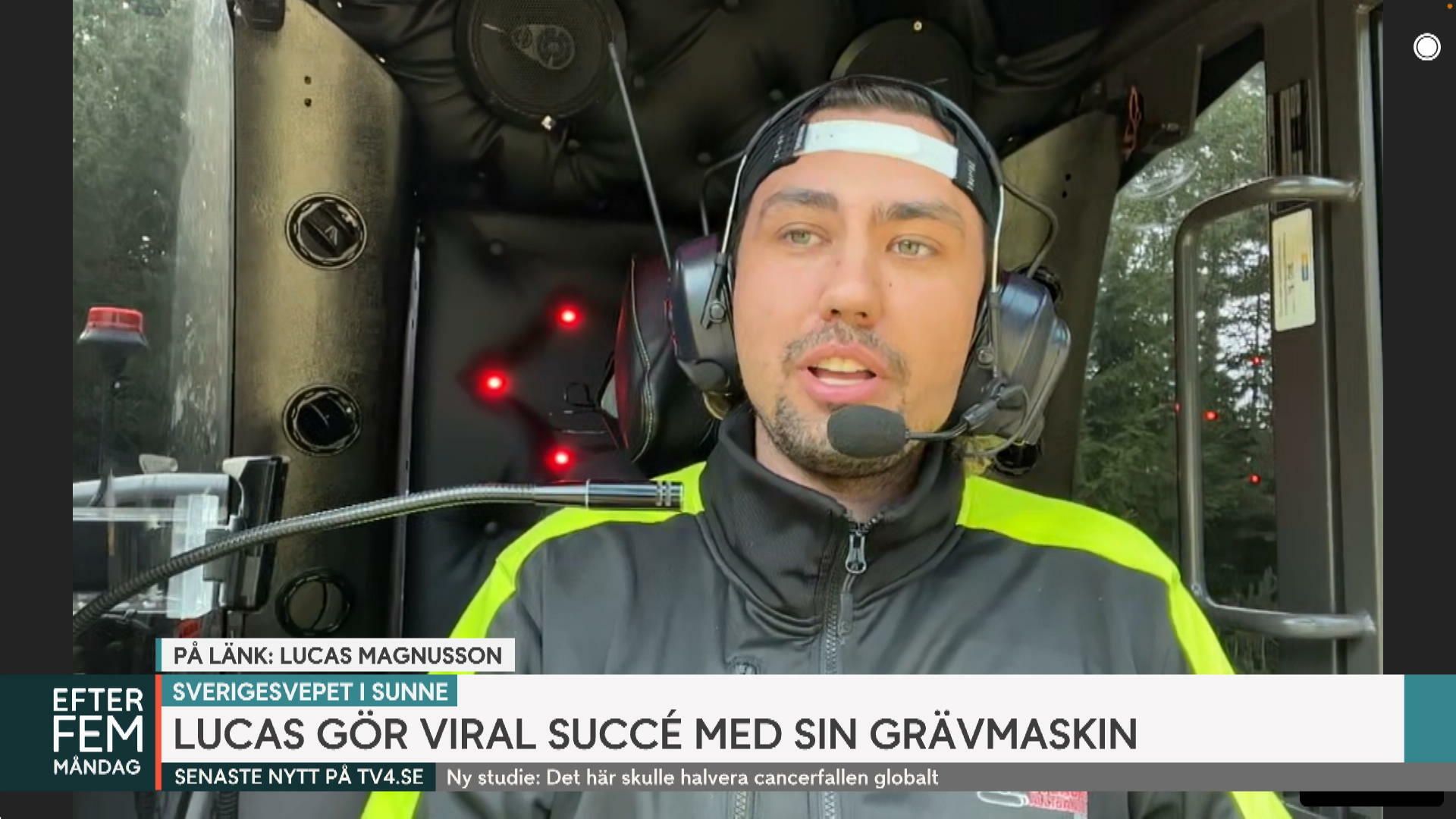 Gör viral succé med sin grävmaskin: ”Kom som en chock”
