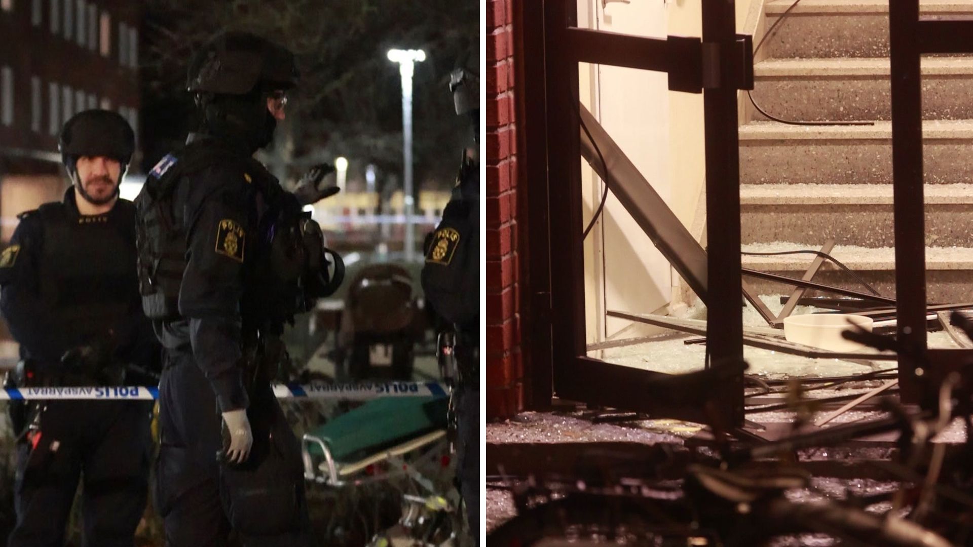 Två explosioner norr om Stockholm i natt