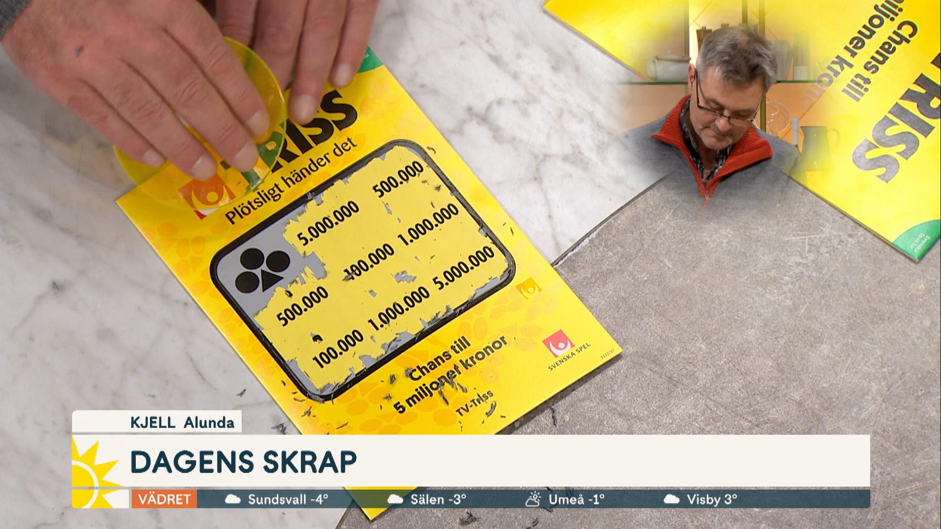 ”Lite pirrigt” – sjömannen Kjell skrapar triss i Nymo