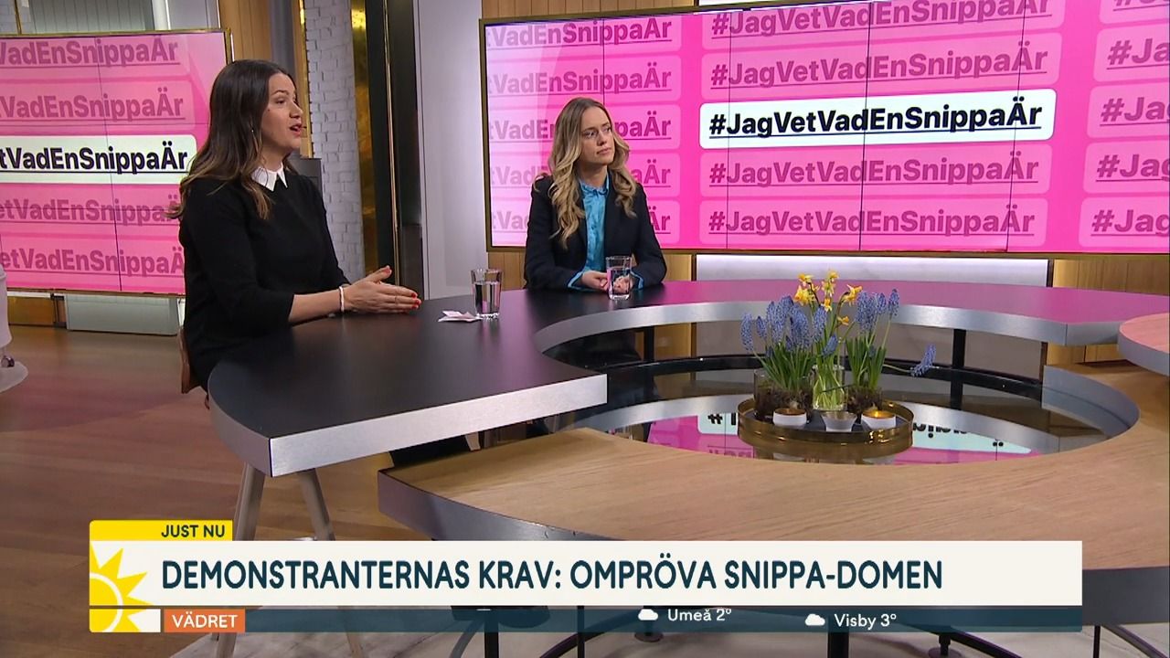 Demonstranternas krav: Ompröva snippa-domen!