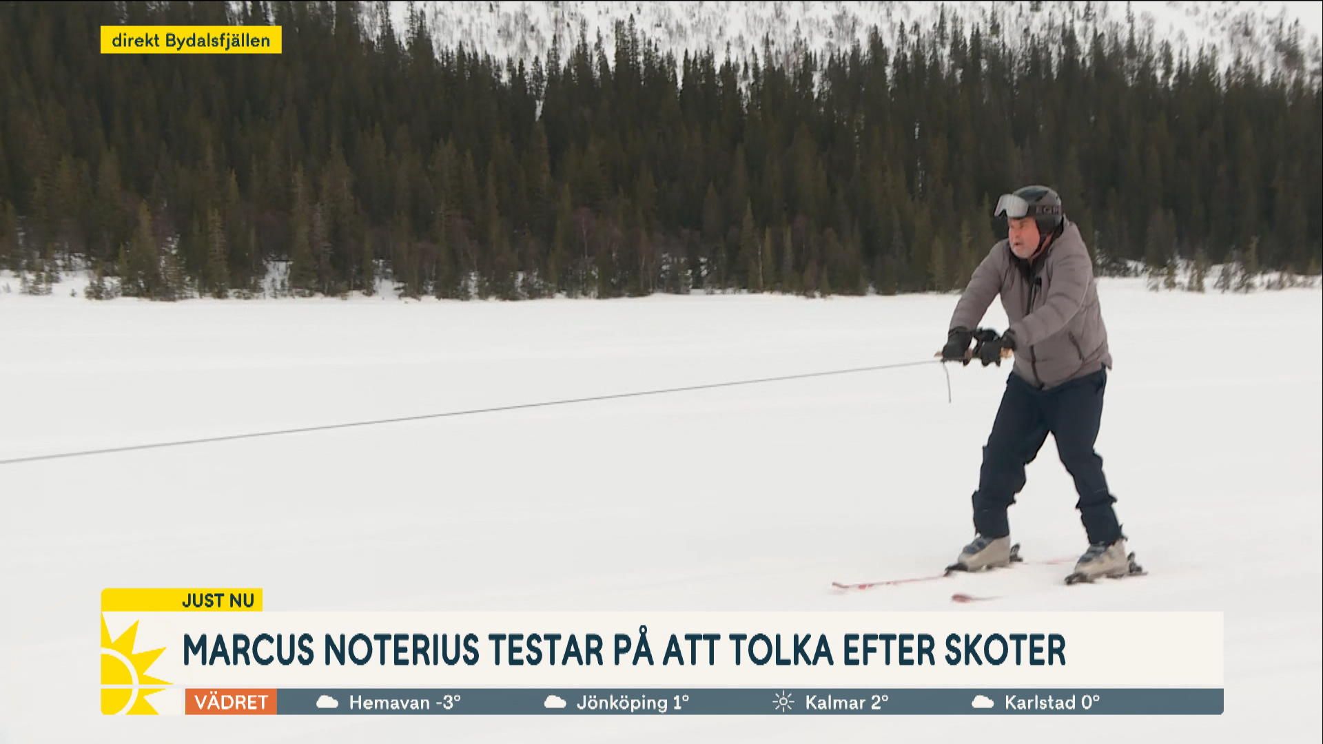Marcus Noterius testar på att tolka efter skoter: ”Öka”