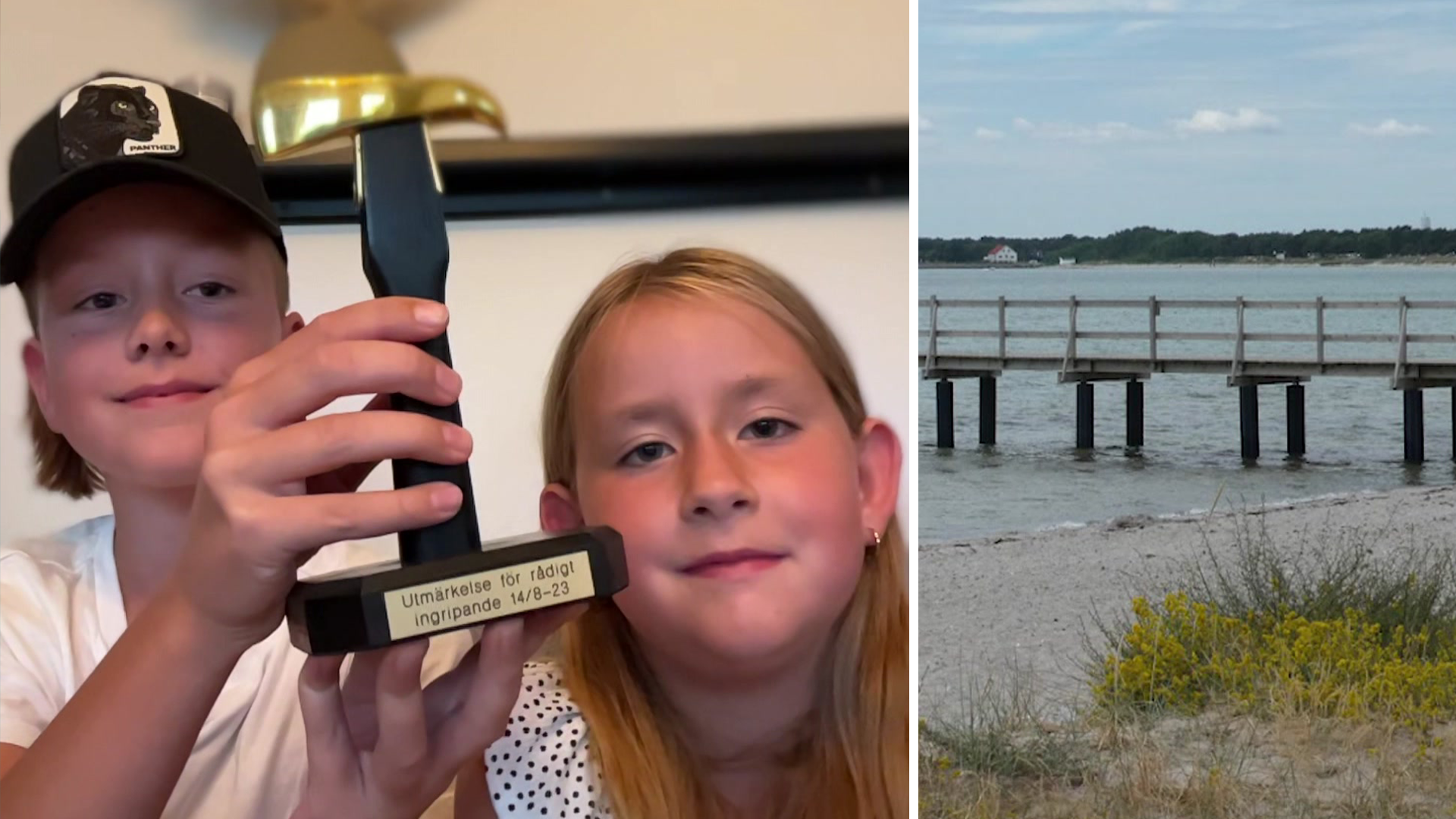 Birgit, 85, räddades av barnen Mio, Molly och Tove