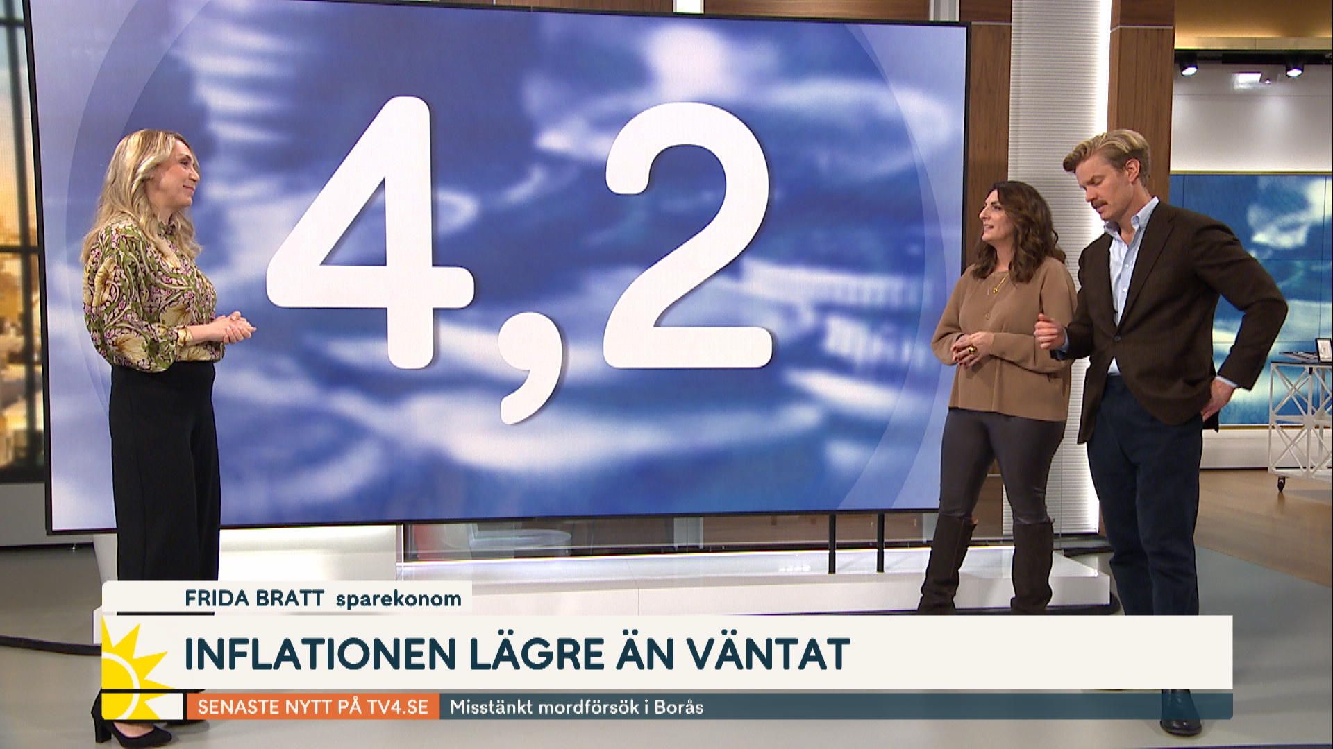 Inflationen steg mindre än väntat