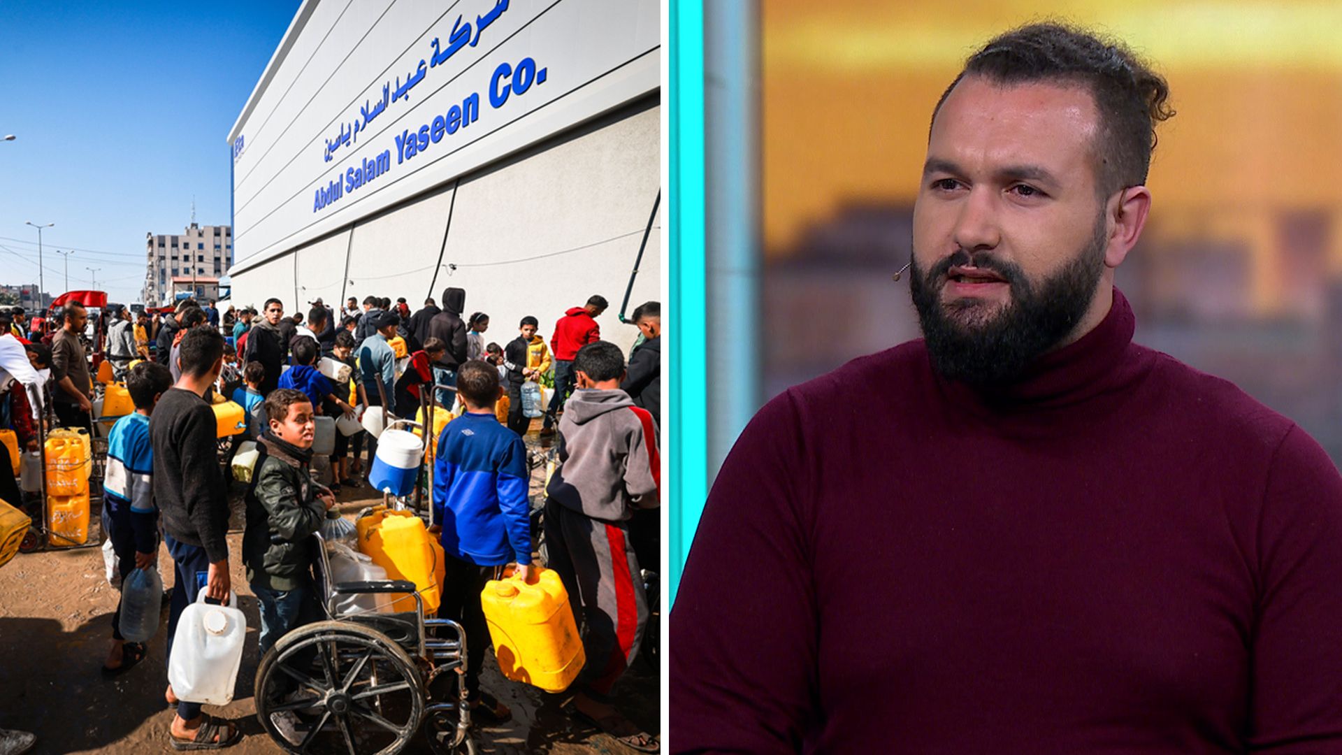 Hjälparbetaren Rifad Sabergs kollegor dödades i Gaza