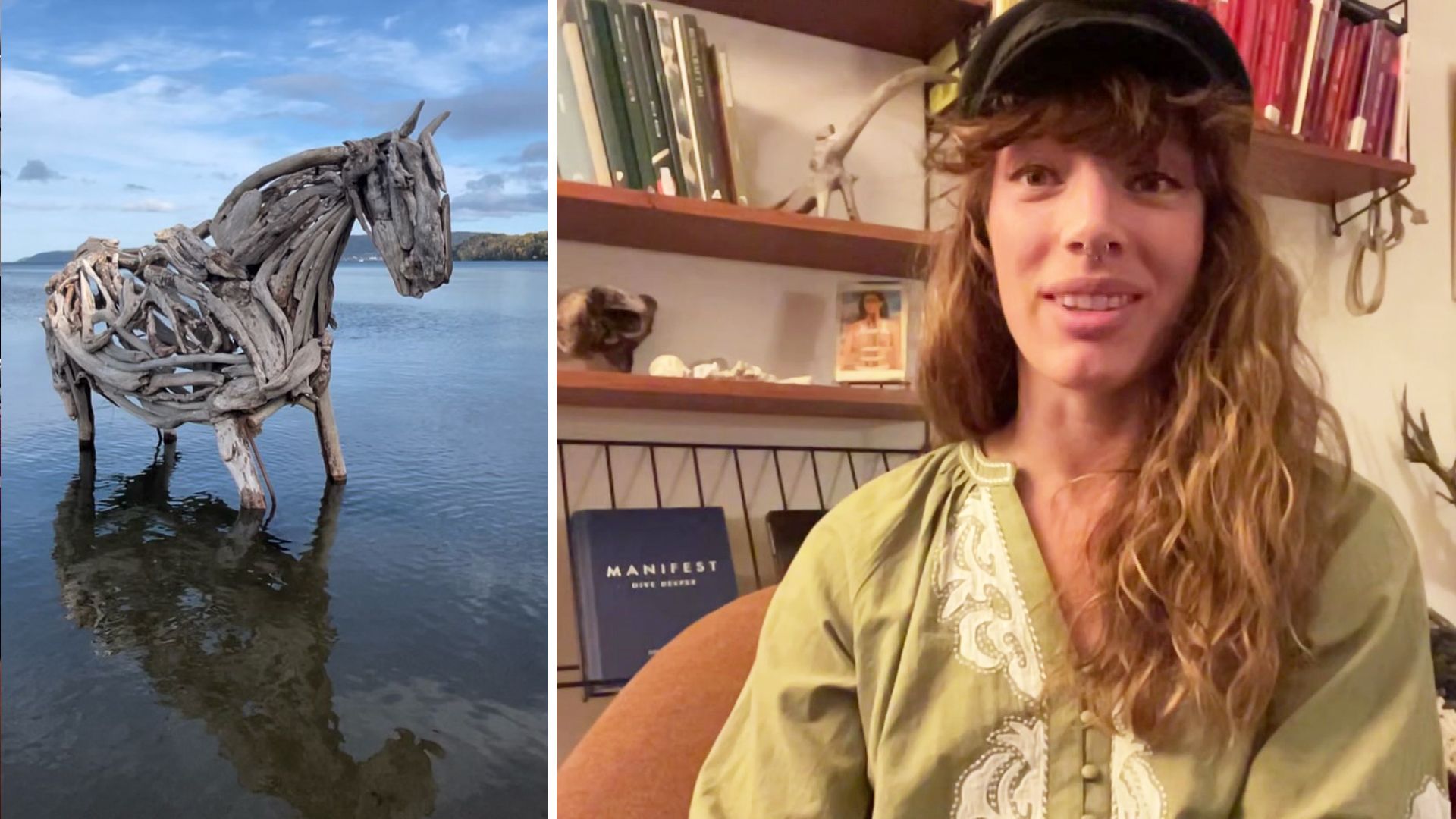 Hon byggde mystiska jättehästen i Vättern