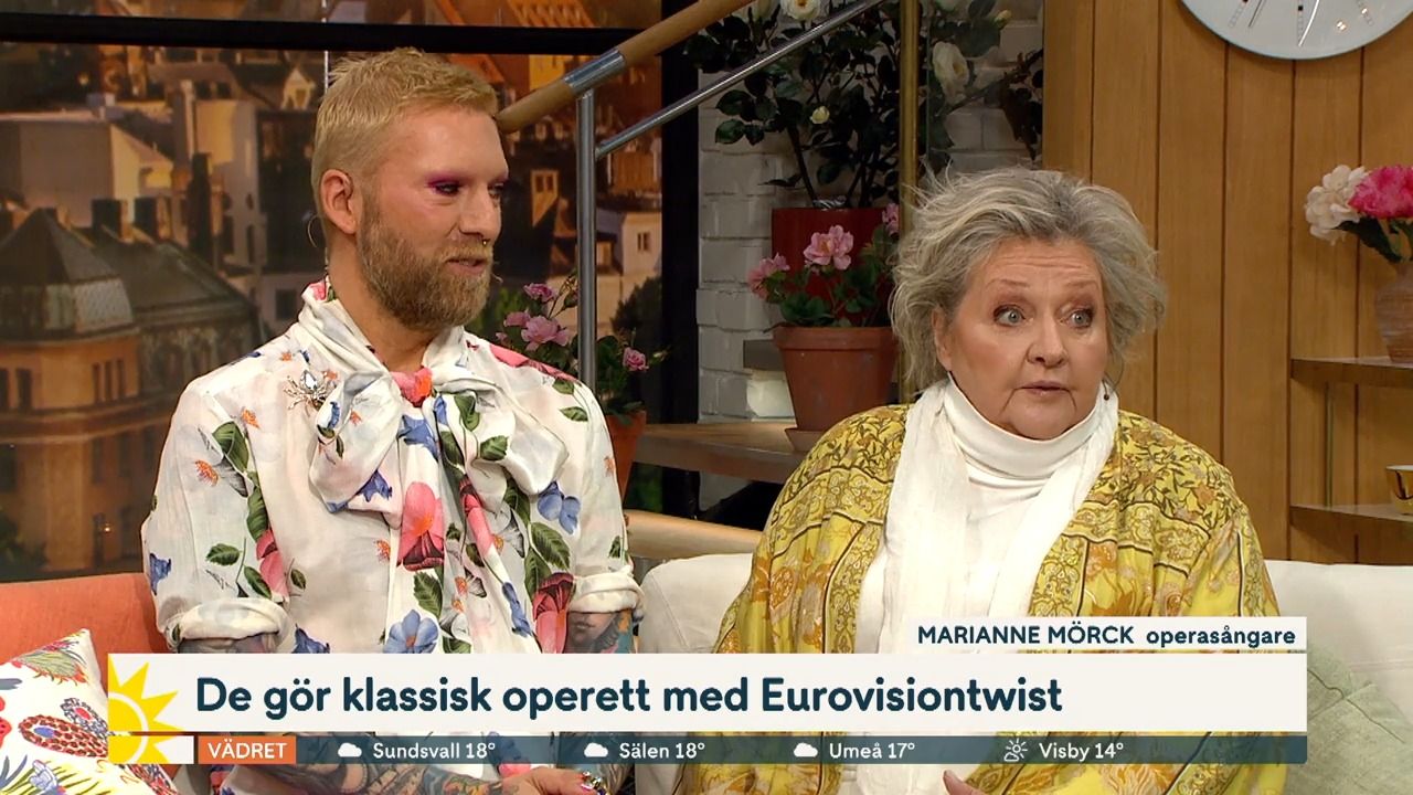 Marianne Mörck och Rickard Söderberg i klassisk operett m...