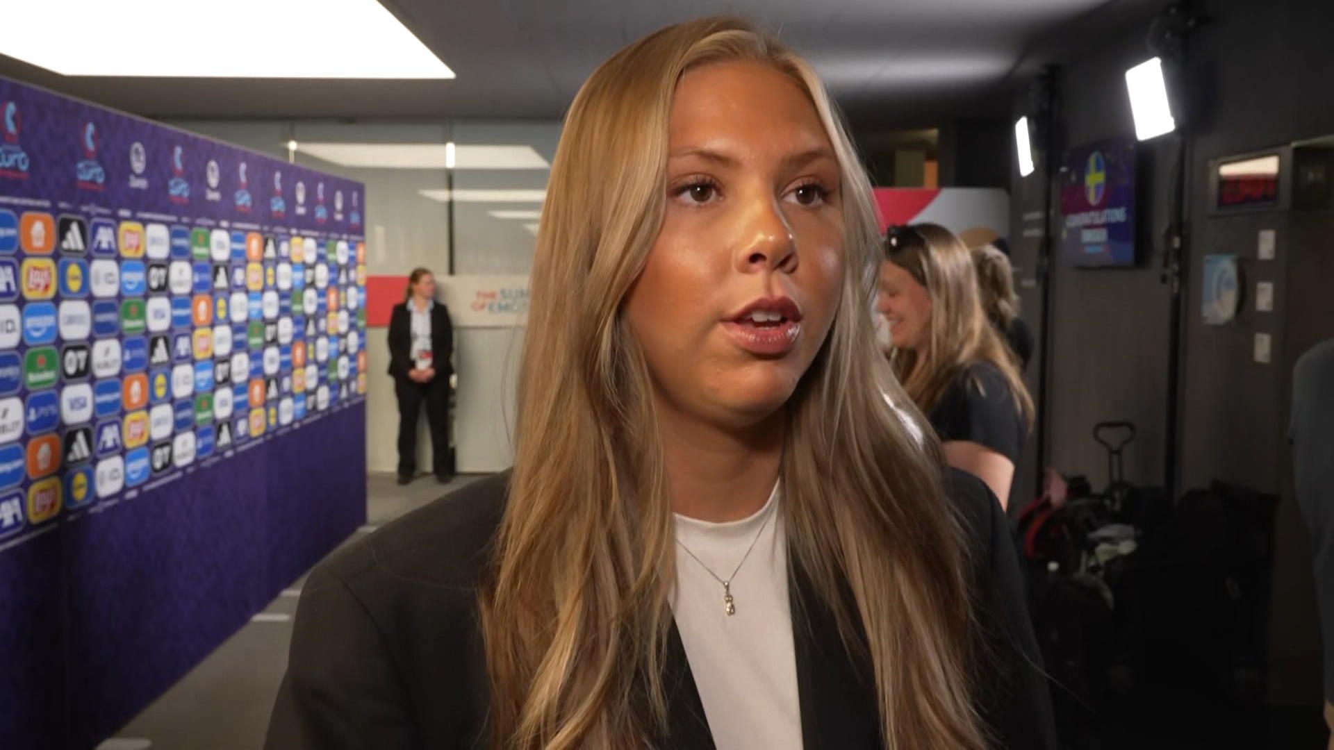 Fotbollskanalens Ella Lindvall efter Sveriges seger mot Tyskland ...